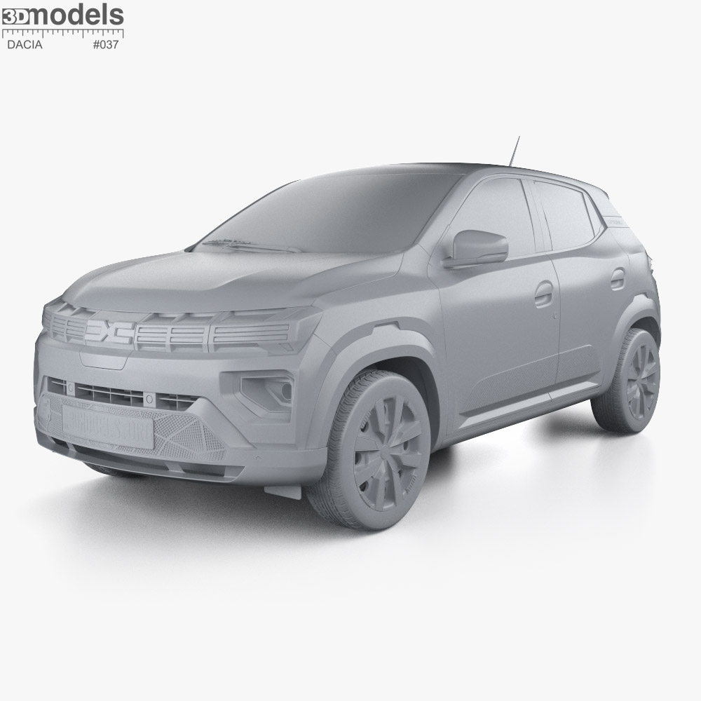 Dacia Spring 2025 3D model - Download Crossover SUV on 3DModels.org