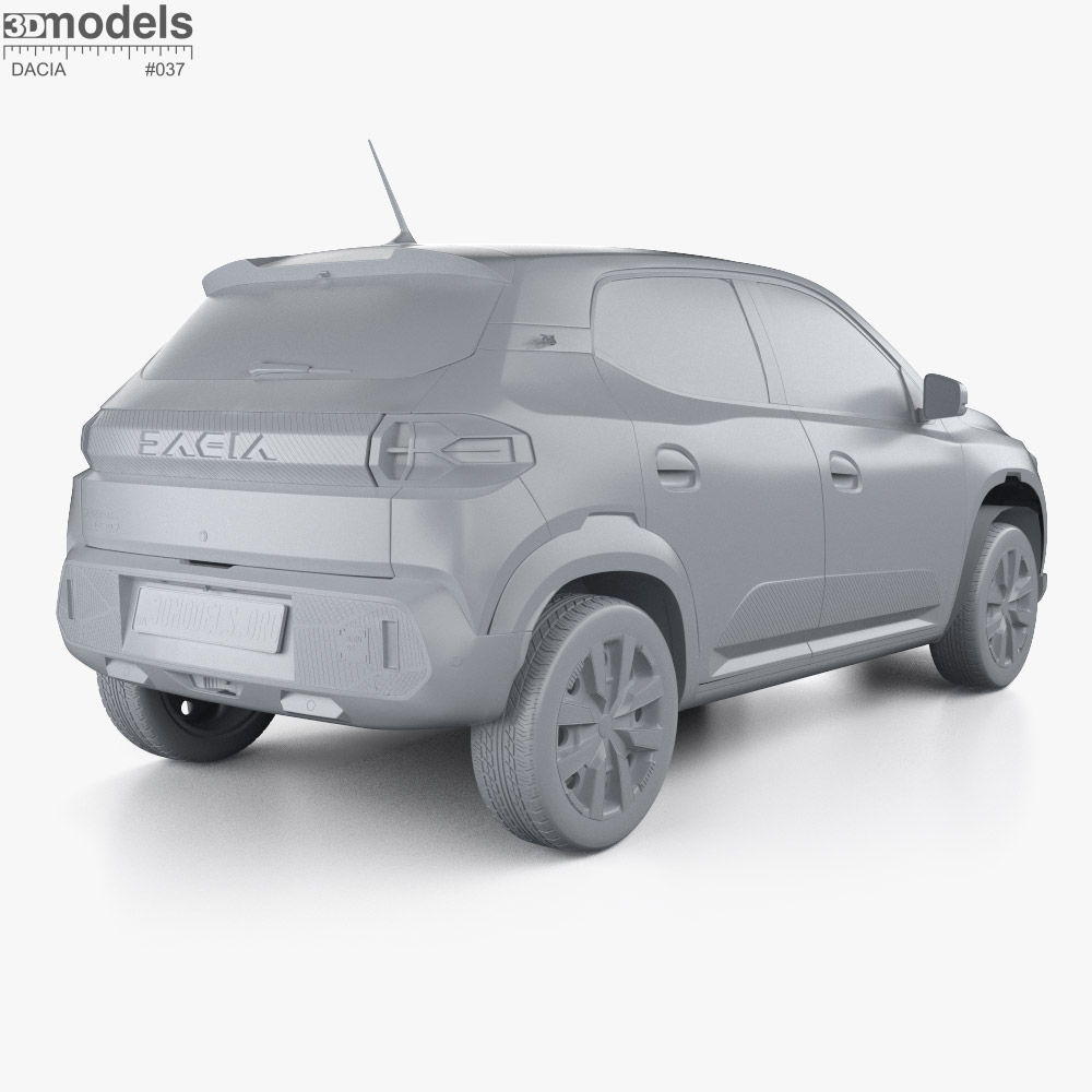 Dacia Spring 2025 3D model - Download Crossover SUV on 3DModels.org