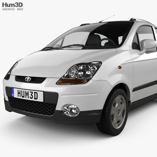 Daewoo Matiz M250 2014 3D model - Download Hatchback on 3DModels.org