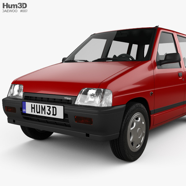 Daewoo Tico 2001 3D model - Download Hatchback on 3DModels.org