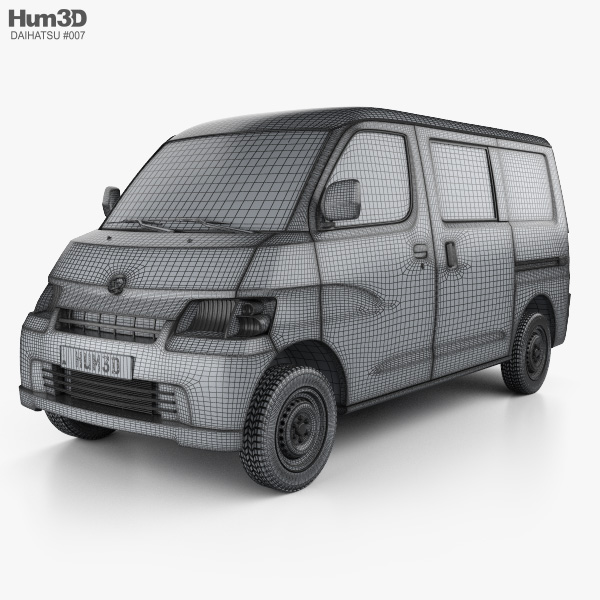 Daihatsu Gran Max Minibus 2014 3D model - Download Van on 3DModels.org