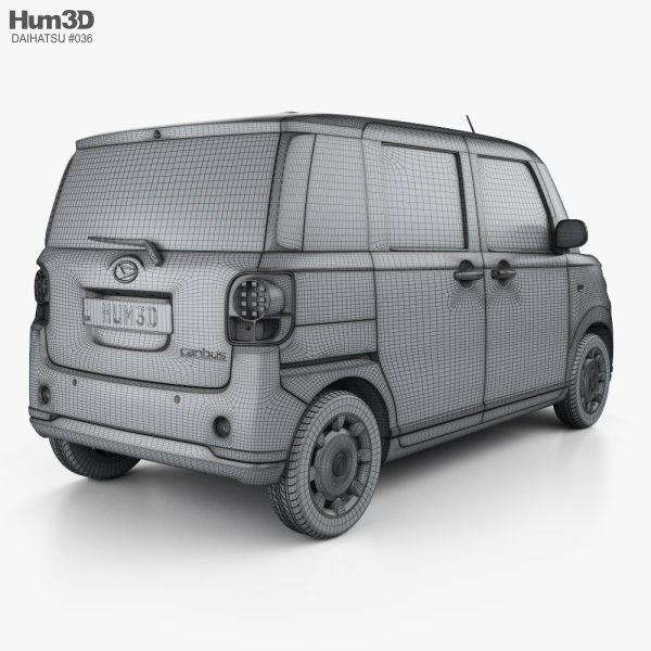 Daihatsu Move Canbus 2020 3D model - Download Hatchback on 3DModels.org