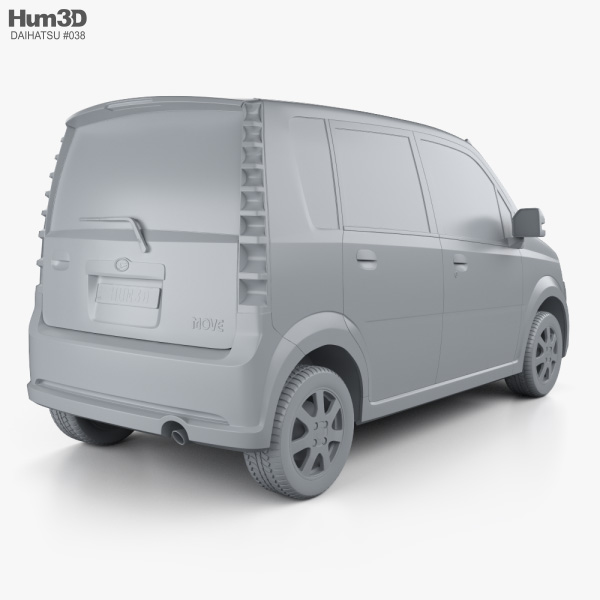 Daihatsu Move Custom 2004 3D model - Download Hatchback on 3DModels.org
