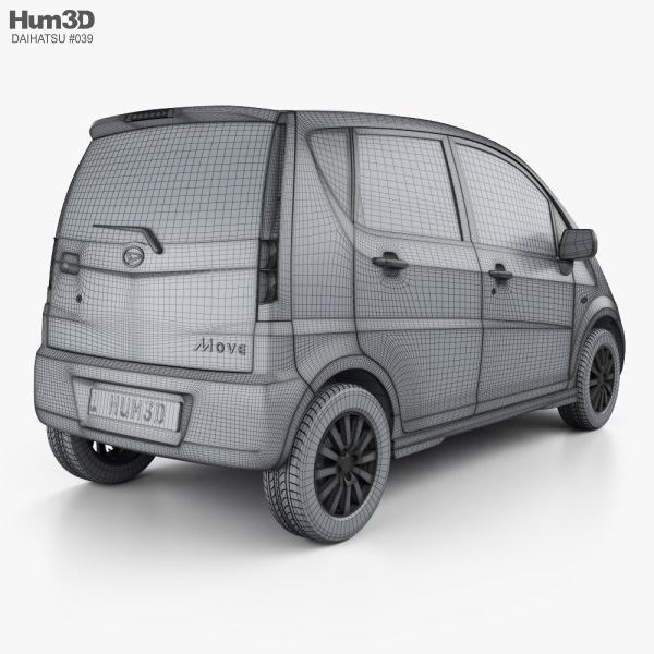 Daihatsu Move 2010 3D model - Download Hatchback on 3DModels.org