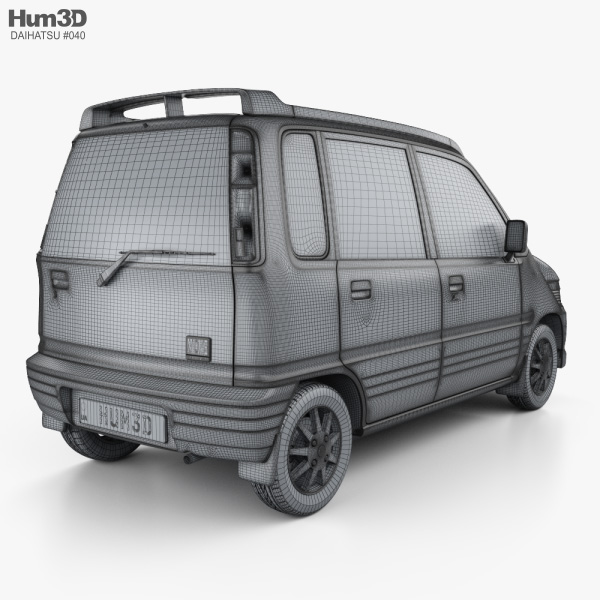 Daihatsu Move SR 1998 3D model - Download Hatchback on 3DModels.org