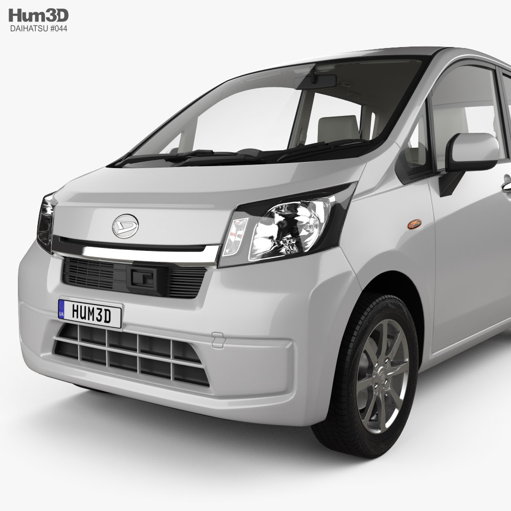 Daihatsu Move with HQ interior 2015 3D model - Download Hatchback on ...