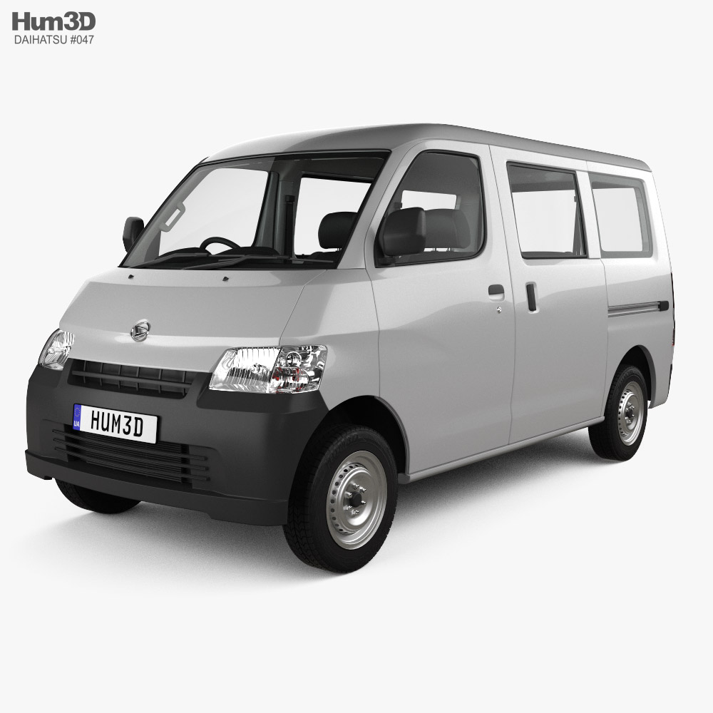 Daihatsu Gran Max Minibus with HQ interior 2015 3D model - Download Van ...