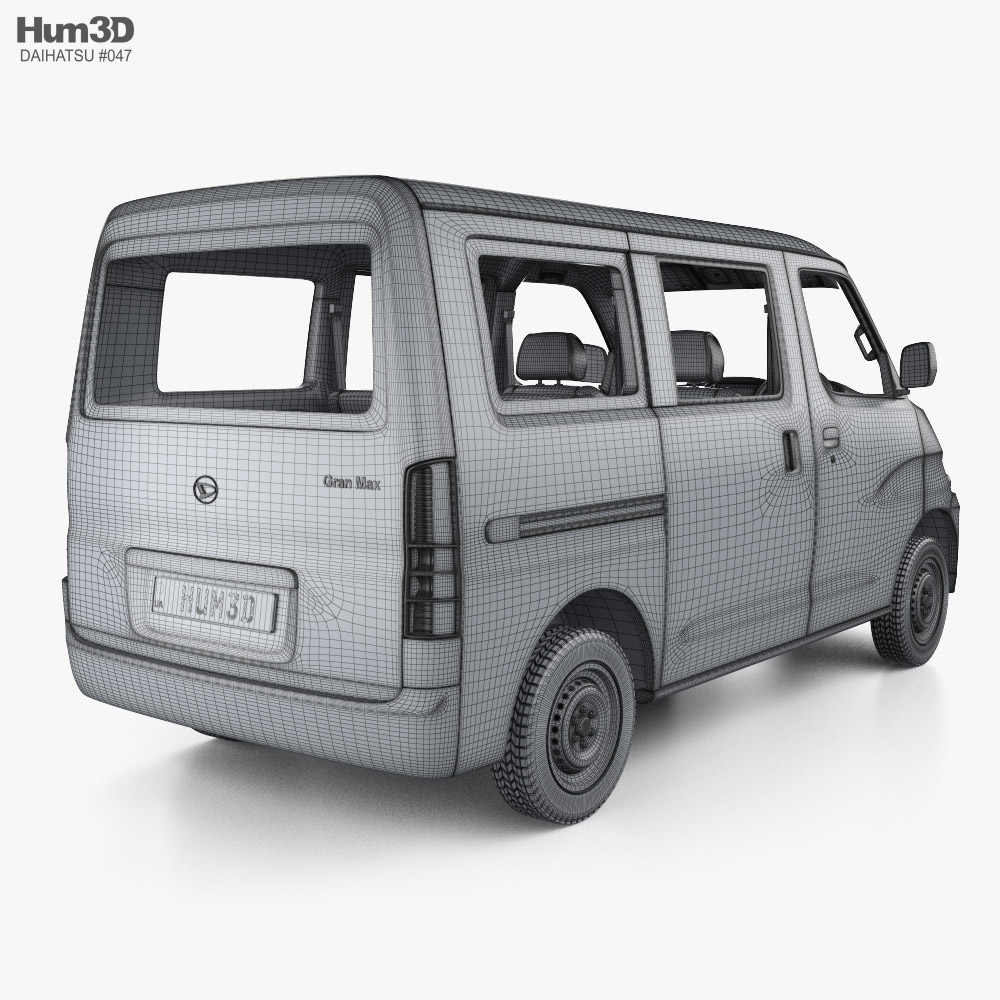 Daihatsu Gran Max Minibus with HQ interior 2015 3D model - Download Van ...