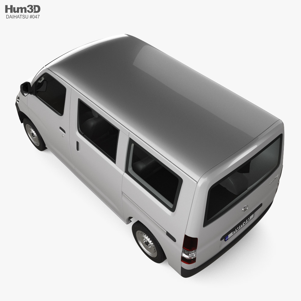 Daihatsu Gran Max Minibus with HQ interior 2015 3D model - Download Van ...