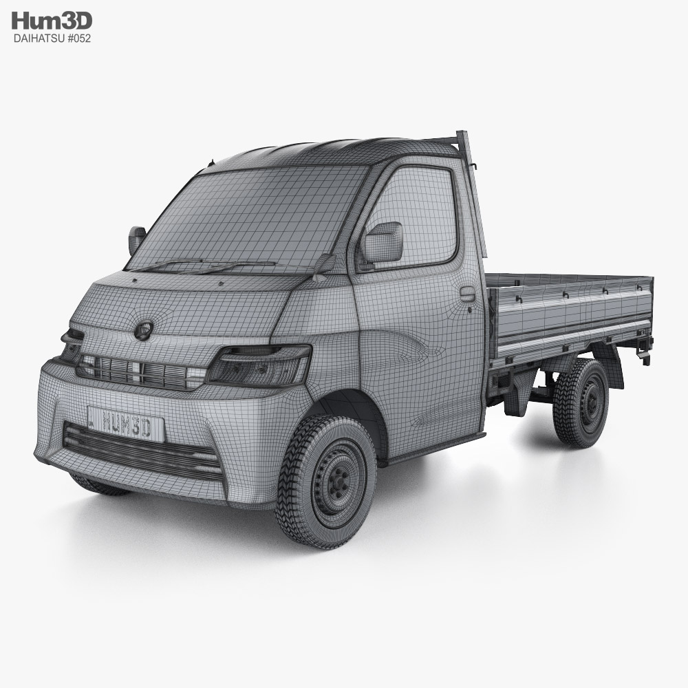 Daihatsu Gran Max Dropside 2023 3D model - Download Truck on 3DModels.org