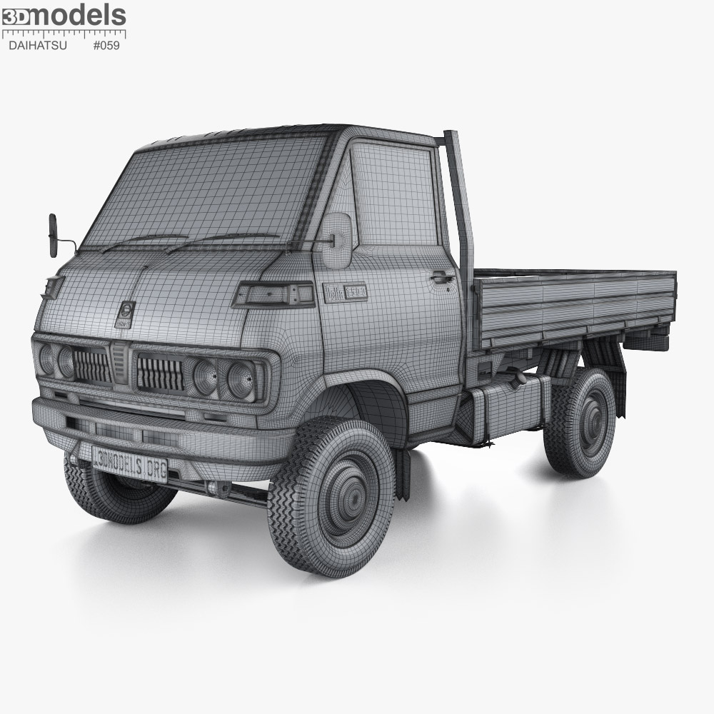 Daihatsu Delta 1500 1977 3D model - Download Truck on 3DModels.org
