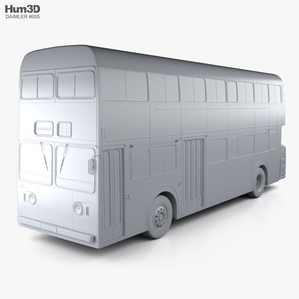 Daimler Fleetline CRG6 Double-Decker Bus 1965 3D model - Download Bus ...