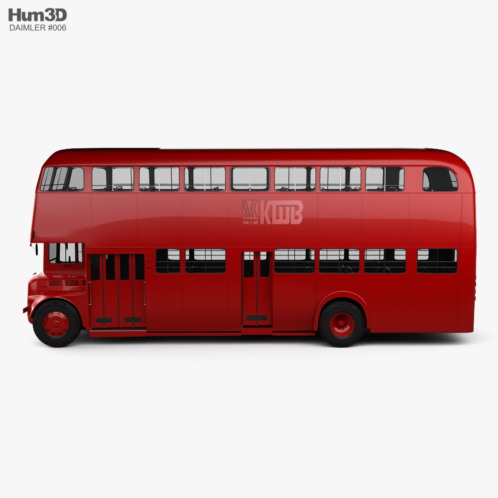 Daimler E Double-Decker Bus 1965 3D model - Download Bus on 3DModels.org