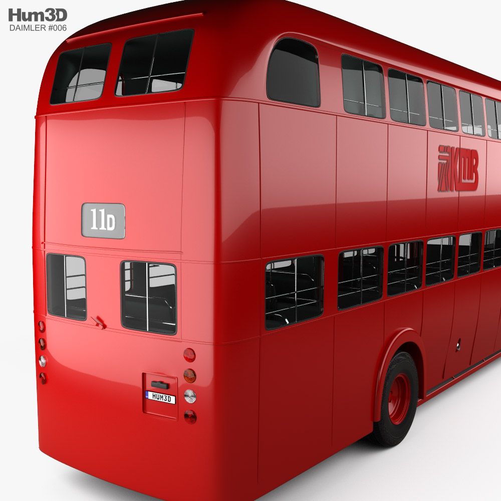 Daimler E Double-Decker Bus 1965 3D model - Download Bus on 3DModels.org
