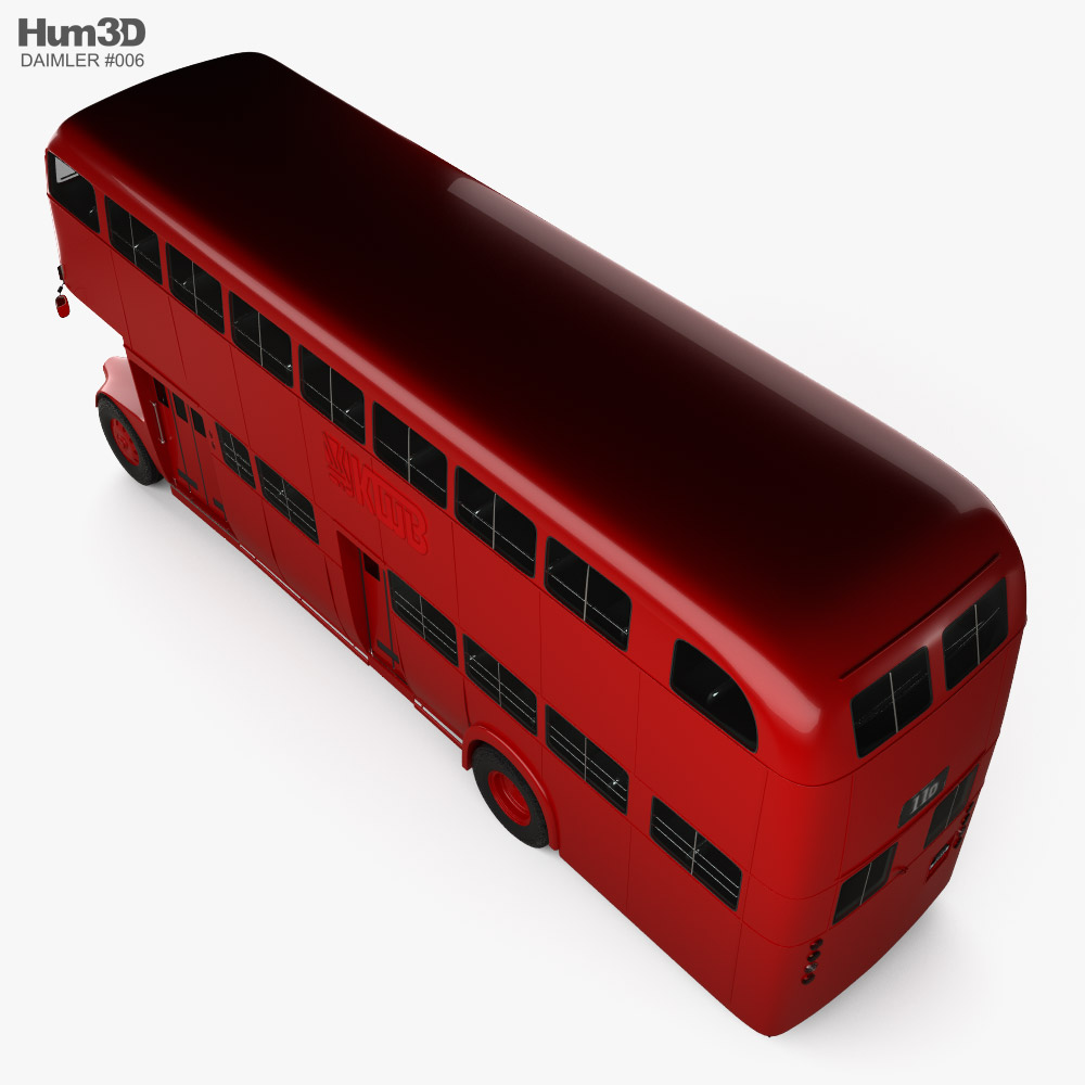 Daimler E Double-Decker Bus 1965 3D model - Download Bus on 3DModels.org