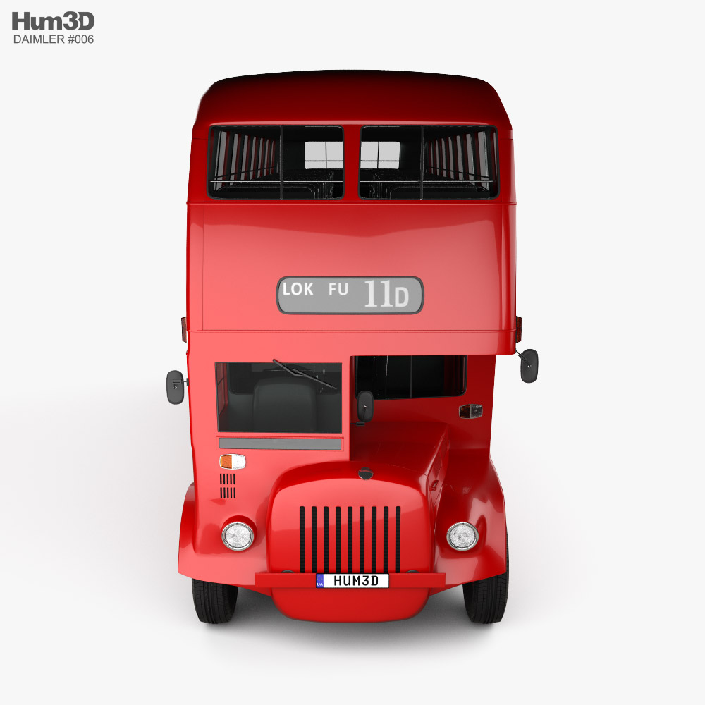 Daimler E Double-Decker Bus 1965 3D model - Download Bus on 3DModels.org