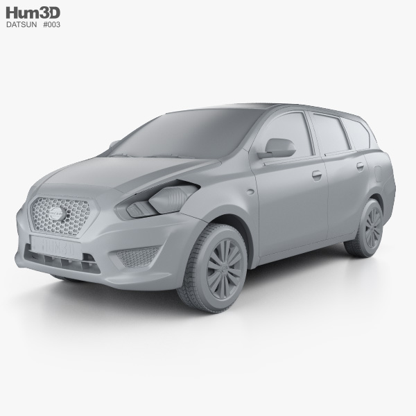 Datsun GO plus 2017 3D model - Download Van on 3DModels.org