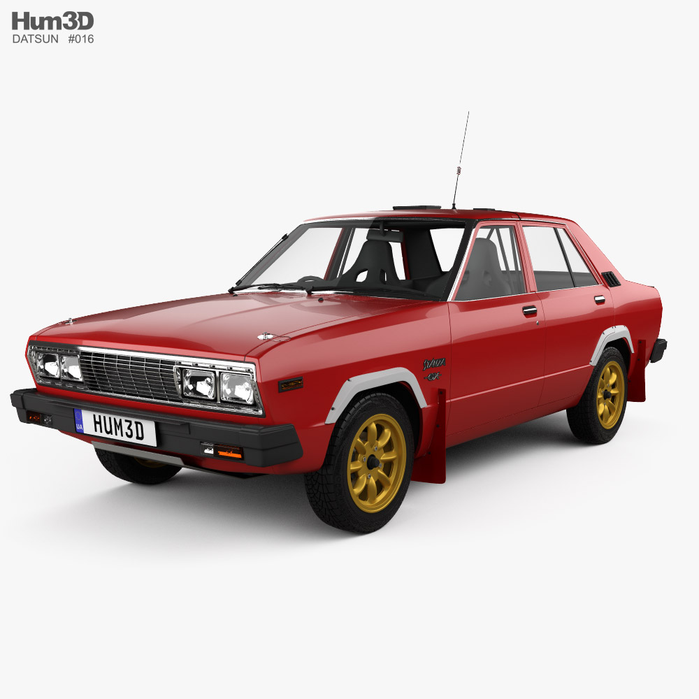 Datsun Stanza 4-door Race Car sedan 1977 3D model - Download Sedan on ...