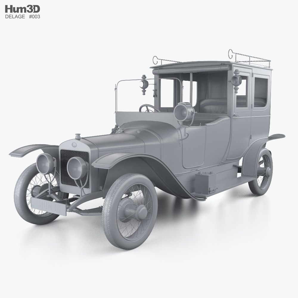 Delage Type A1 Gillotte Coupe with HQ interior and engine 1917 3D model ...