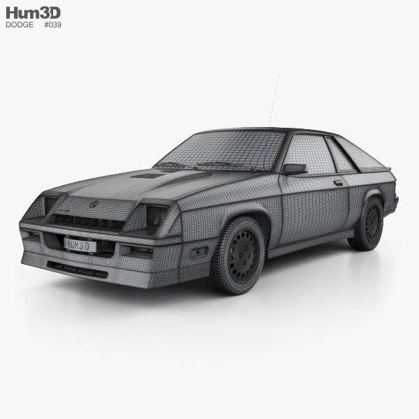 Dodge Charger L-body 1987 Modelo 3D - Descargar Hatchback on 3DModels.org