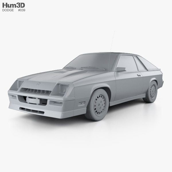 Dodge Charger L-body 1987 Modelo 3D - Descargar Hatchback on 3DModels.org