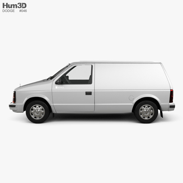 Dodge Mini Ram Van 1984 3D model - Download Van on 3DModels.org