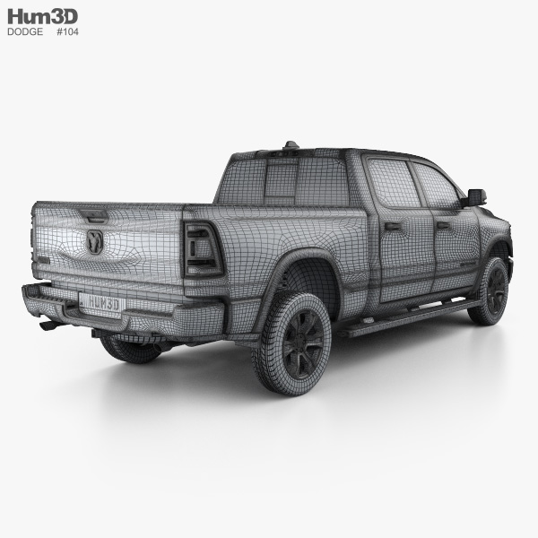 Dodge Ram 1500 Crew Cab Laramie Longhorn 6-foot 4-inch Box 2021 3D模型 ...