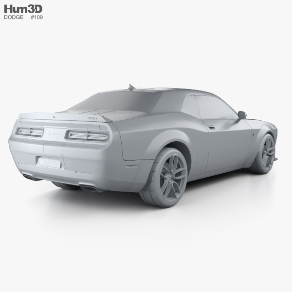 Dodge Challenger SRT Hellcat Wide Body 2020 3D model - Download Sports ...