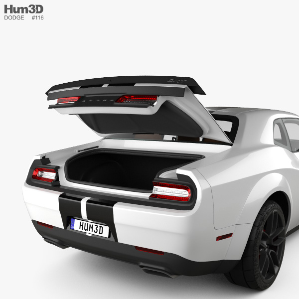 Dodge Challenger SRT Hellcat WideBody with HQ interior 2020 3D model ...
