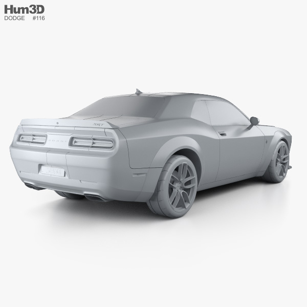 Dodge Challenger SRT Hellcat WideBody with HQ interior 2020 3D model ...