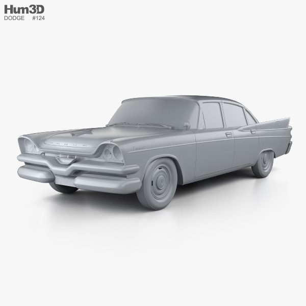 Dodge Coronet 4-door sedan 1957 3D model - Download Sedan on 3DModels.org