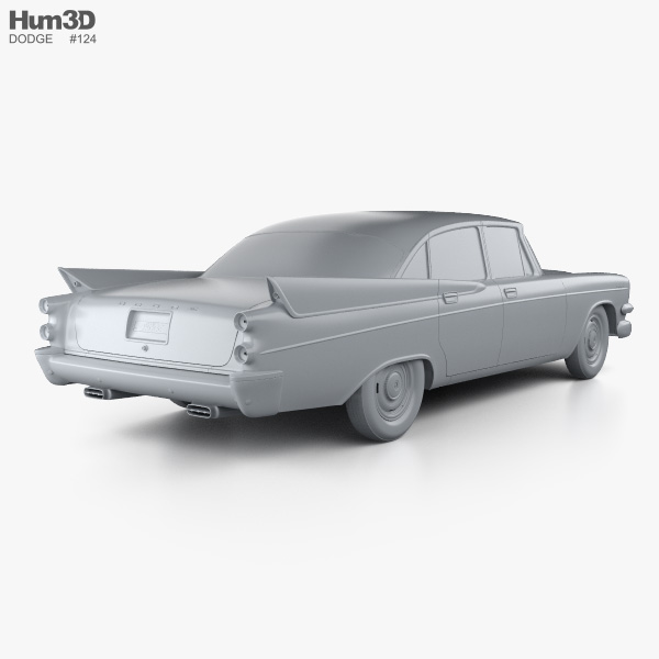 Dodge Coronet 4-door sedan 1957 3D model - Download Sedan on 3DModels.org