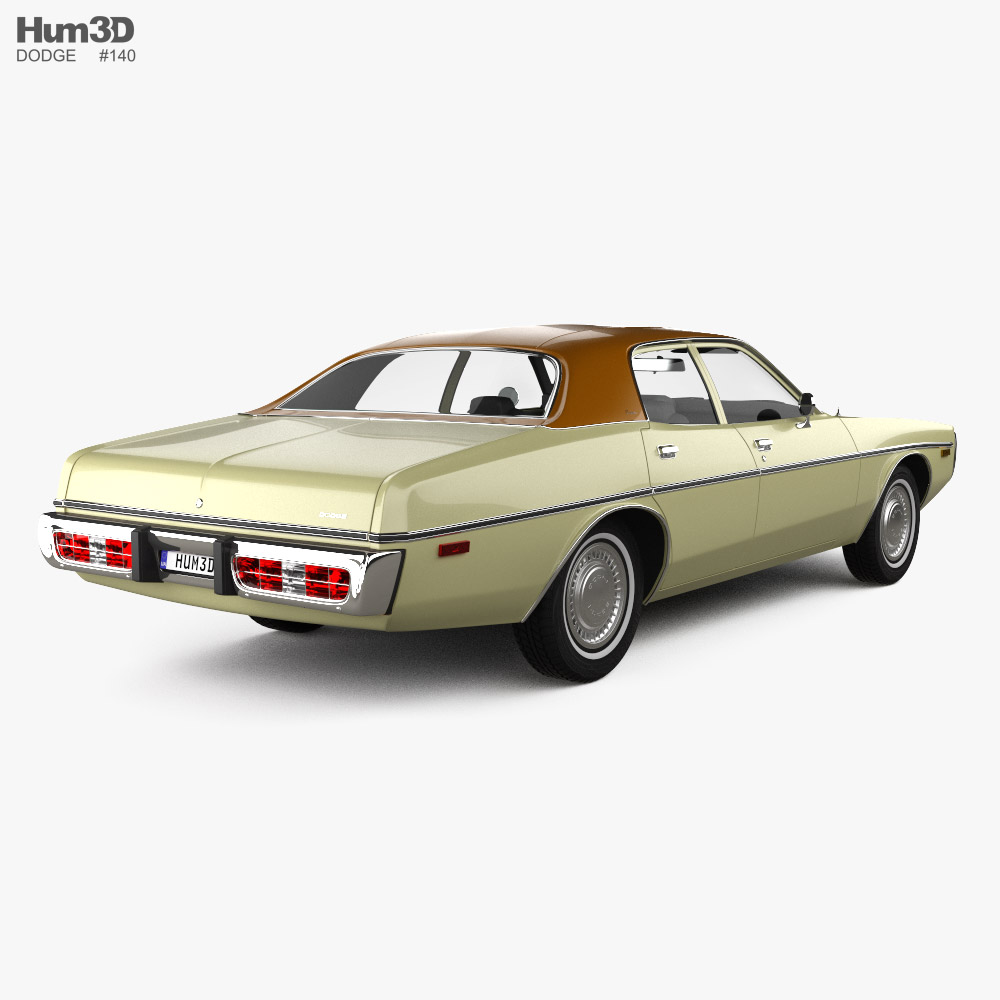Dodge Coronet Custom V8 318 sedan 1976 3D model - Download Sedan on ...