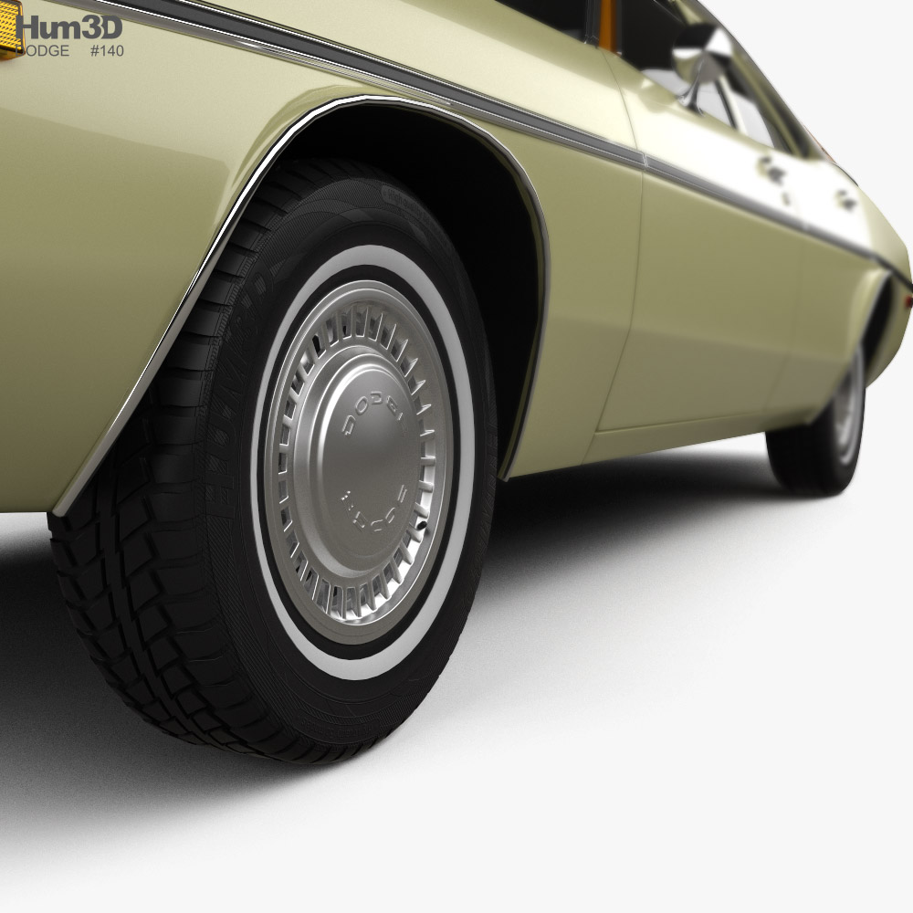Dodge Coronet Custom V8 318 sedan 1976 3D model - Download Sedan on ...