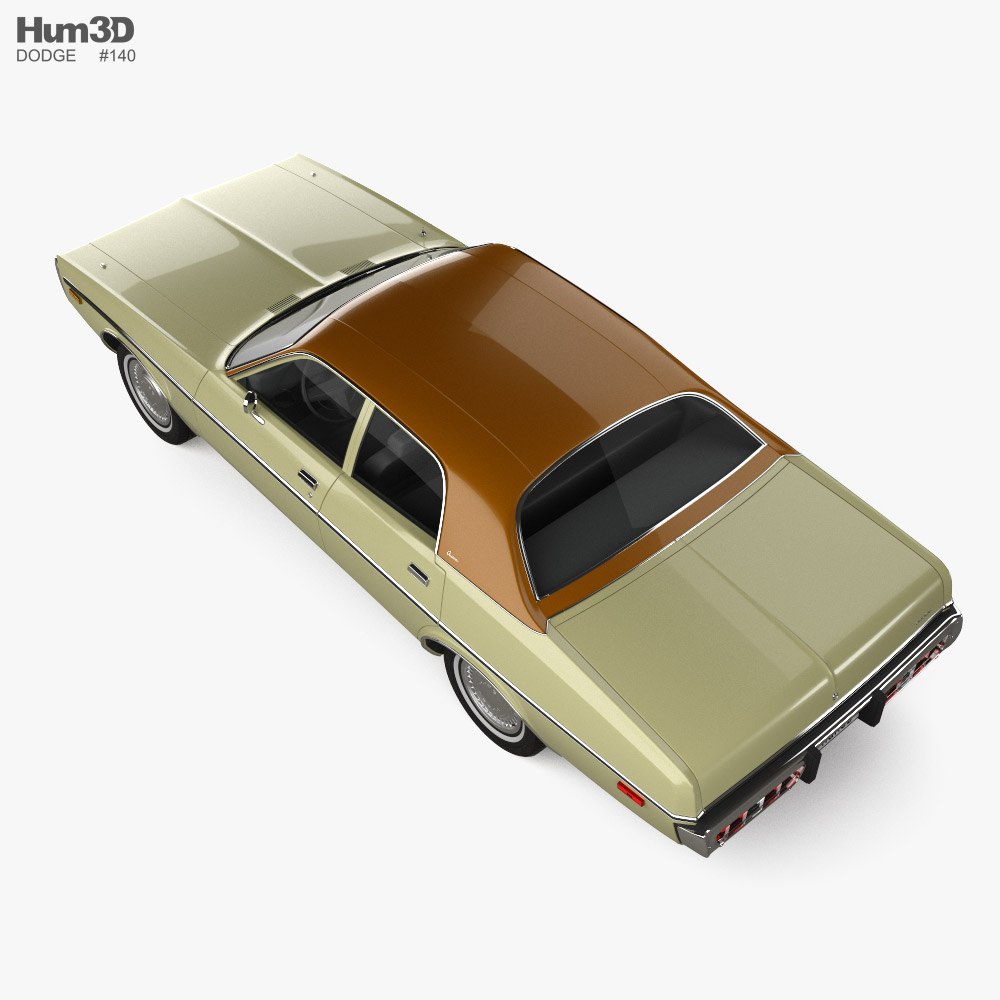 Dodge Coronet Custom V8 318 sedan 1976 3D model - Download Sedan on ...