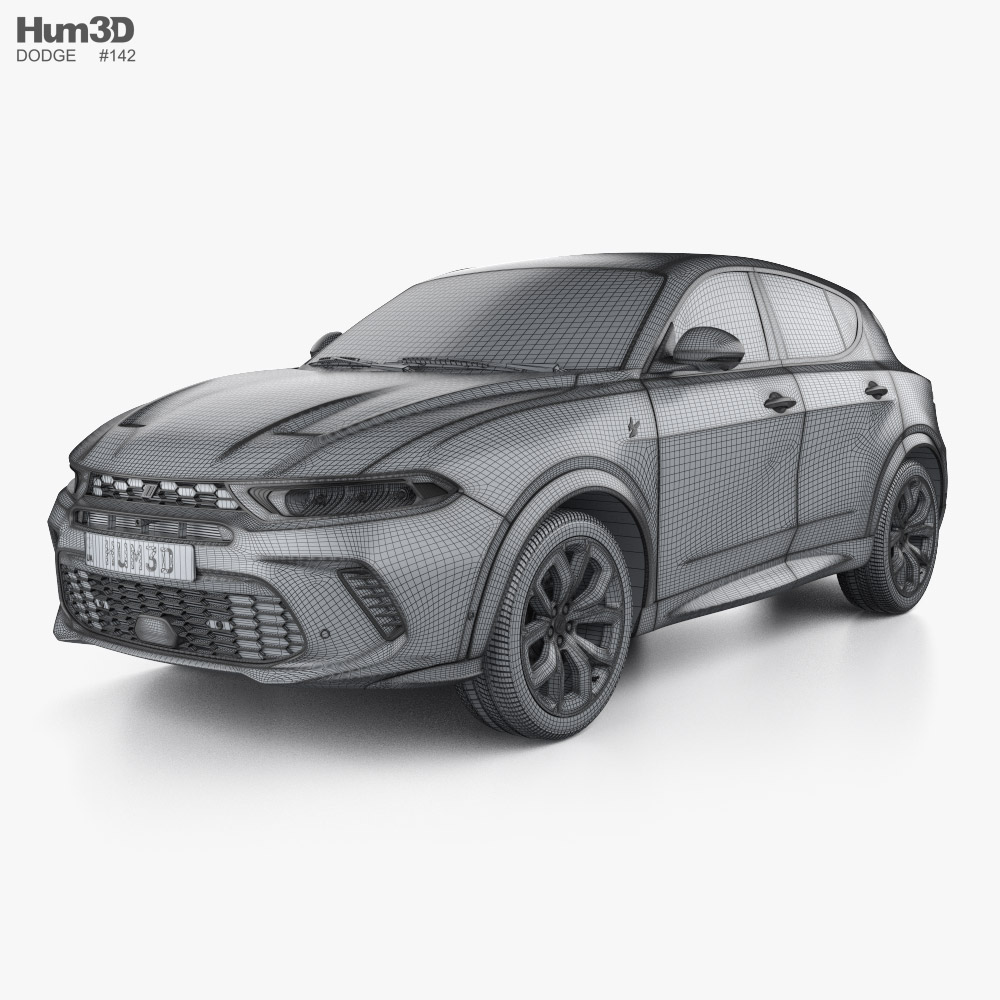 Dodge Hornet GT Blacktop 2025 3D model - Download Crossover SUV on ...