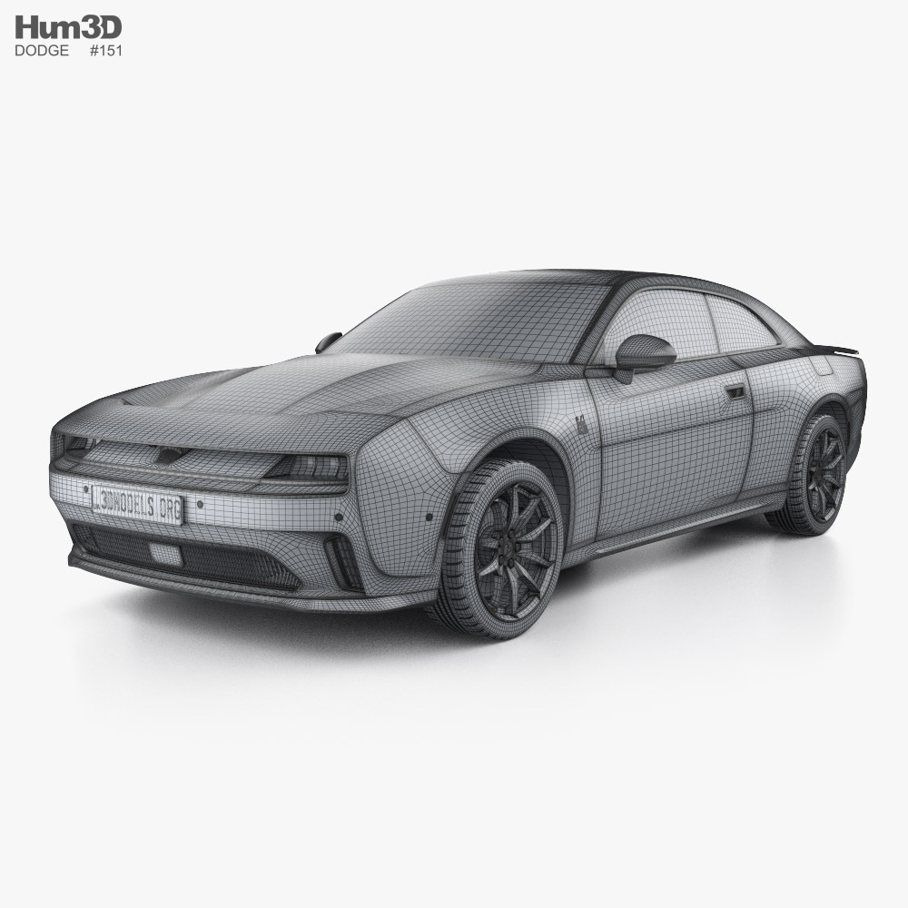 Dodge Charger Daytona Scat Pack 2025 3D model - Download Sports car on ...