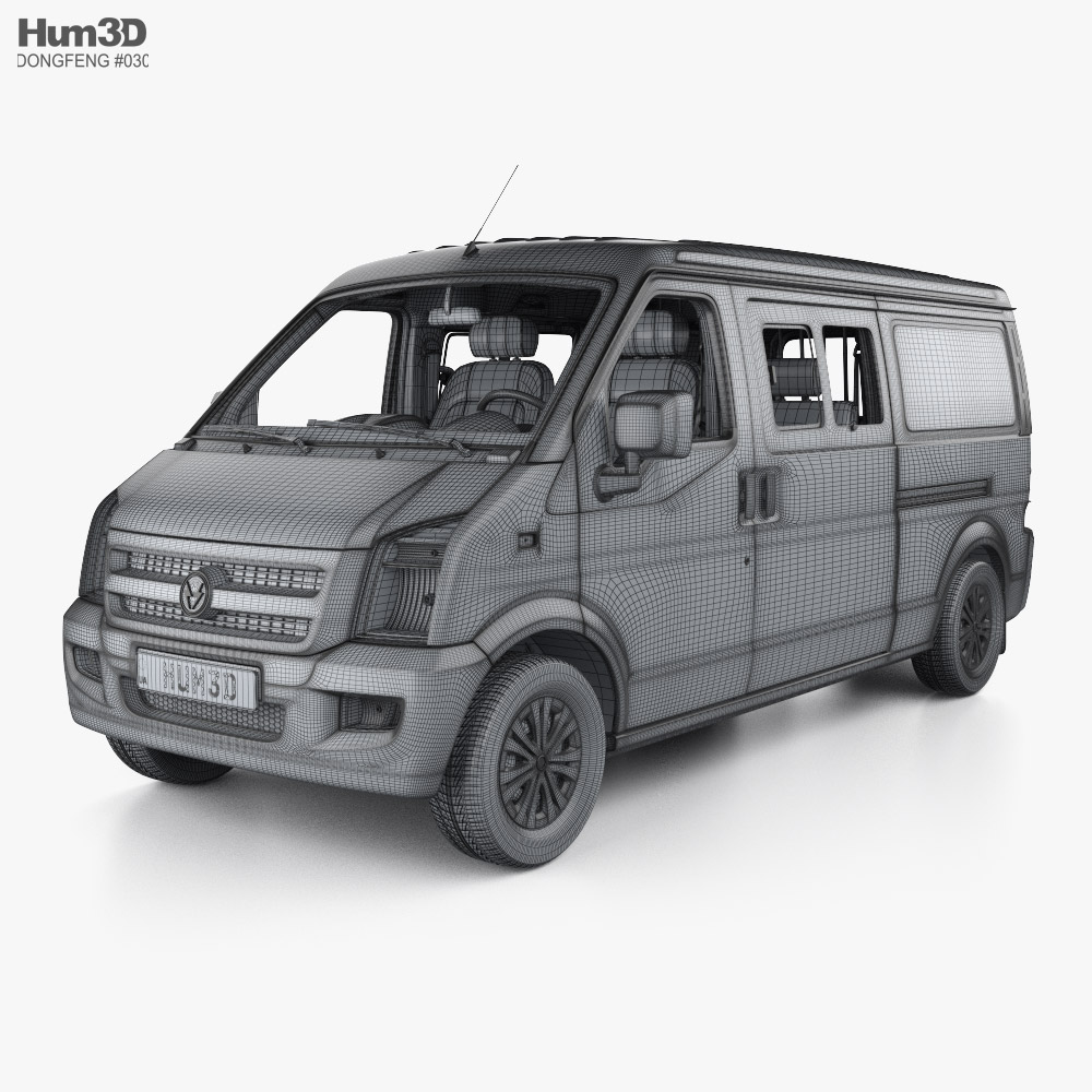 DongFeng C35 Crew Van with HQ interior 2012 3D model - Download Van on ...