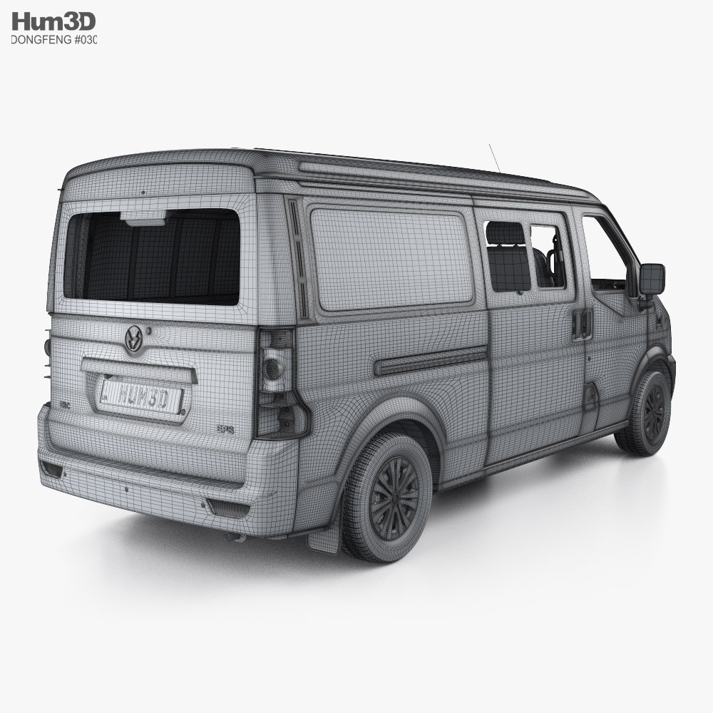DongFeng C35 Crew Van with HQ interior 2012 3D model - Download Van on ...