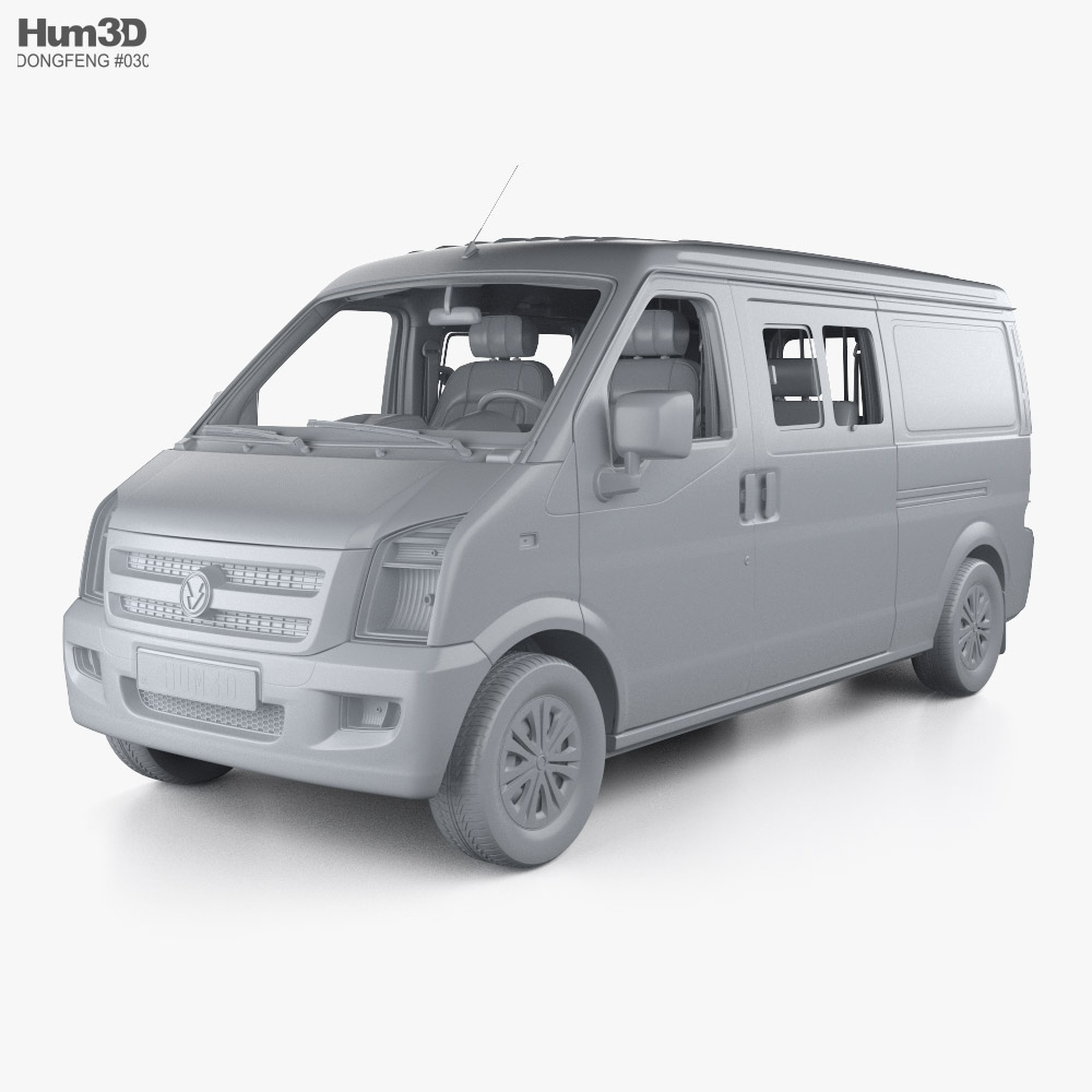 DongFeng C35 Crew Van with HQ interior 2012 3D model - Download Van on ...
