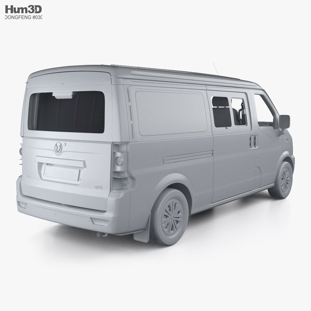 DongFeng C35 Crew Van with HQ interior 2012 3D model - Download Van on ...