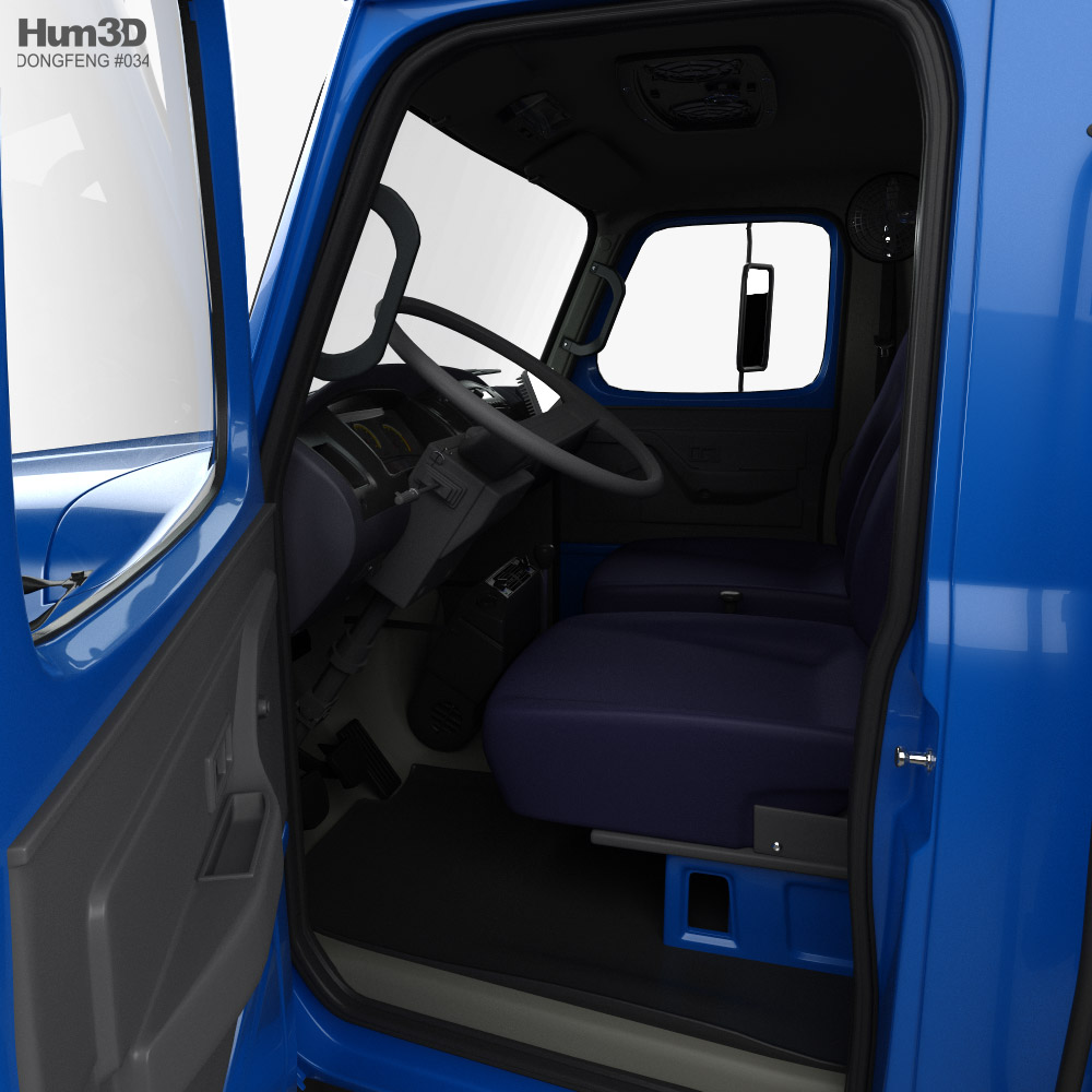 DongFeng B2 Flat Bed Truck with HQ interior 2025 3D model - Download ...