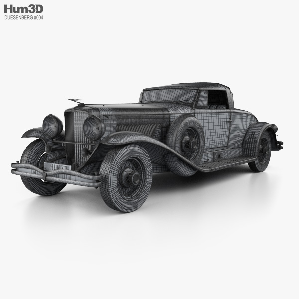 Duesenberg Model J 1931 3D model - Download Sports car on 3DModels.org