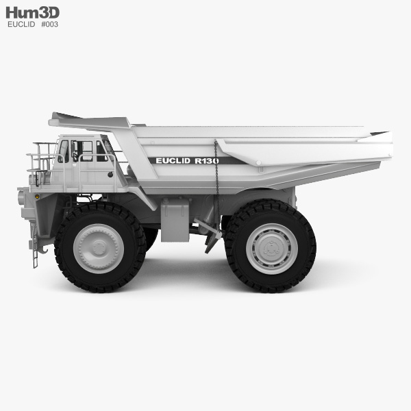 Euclid R130 Dump Truck 1995 3D model - Download Truck on 3DModels.org