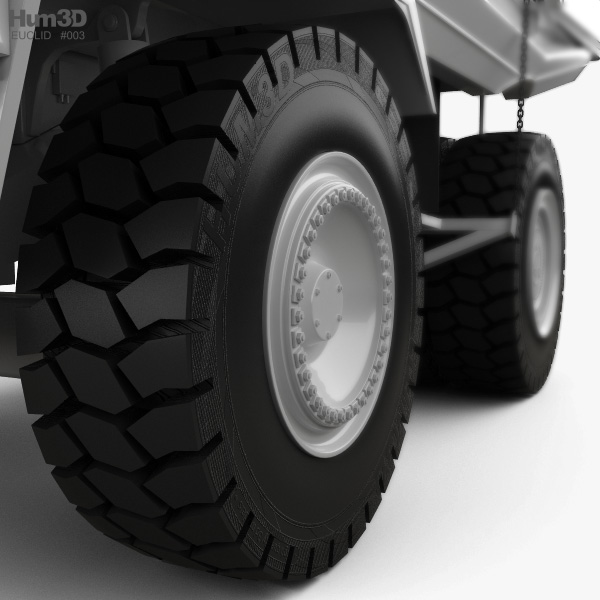 Euclid R130 Dump Truck 1995 3D model - Download Truck on 3DModels.org