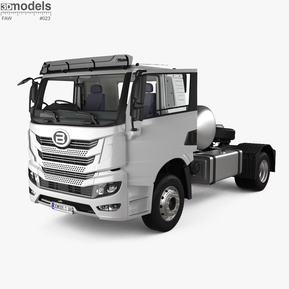 FAW Jiefang Qingdao Blue Energy Chassis Truck with HQ interior 2025 3D ...