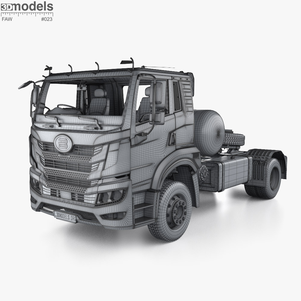 FAW Jiefang Qingdao Blue Energy Chassis Truck with HQ interior 2025 3D ...
