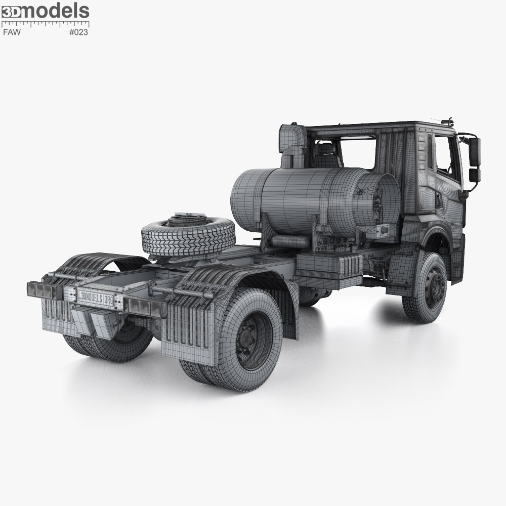FAW Jiefang Qingdao Blue Energy Chassis Truck with HQ interior 2025 3D ...