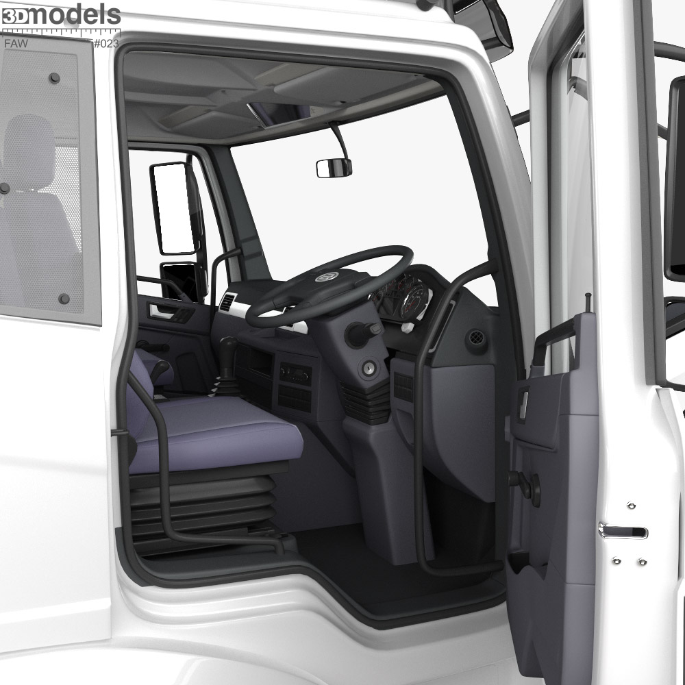 FAW Jiefang Qingdao Blue Energy Chassis Truck with HQ interior 2025 3D ...