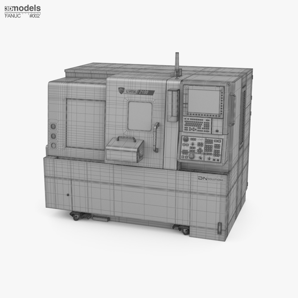 Doosan Lynx CNC Lathe Machine 3D model - Download Tools on 3DModels.org